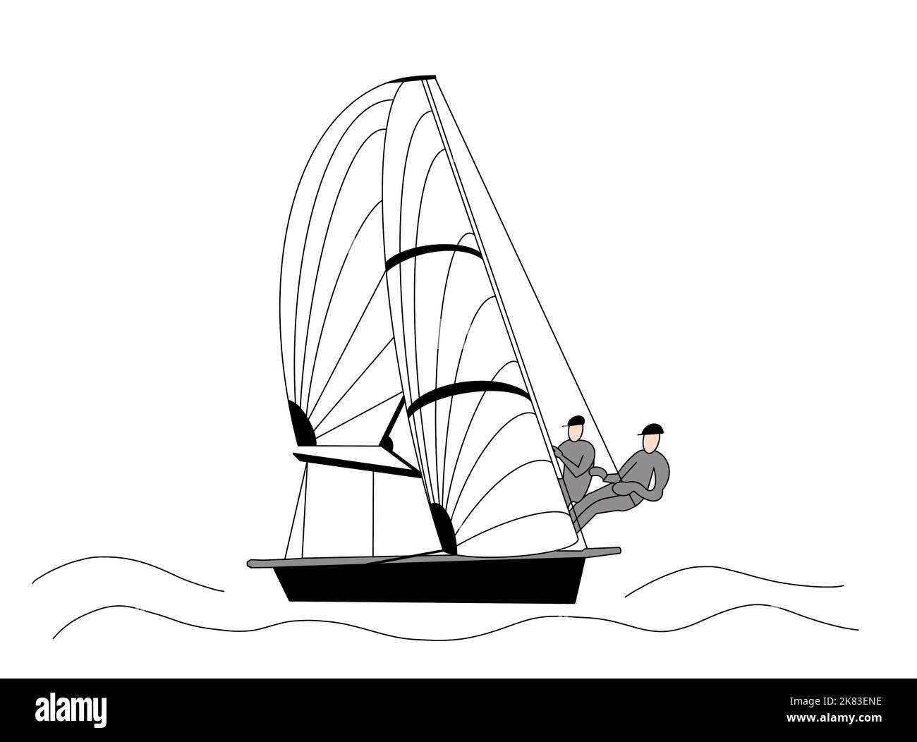 Sailing, Olympic discipline, sport, on the water Stock Photo - Alamy