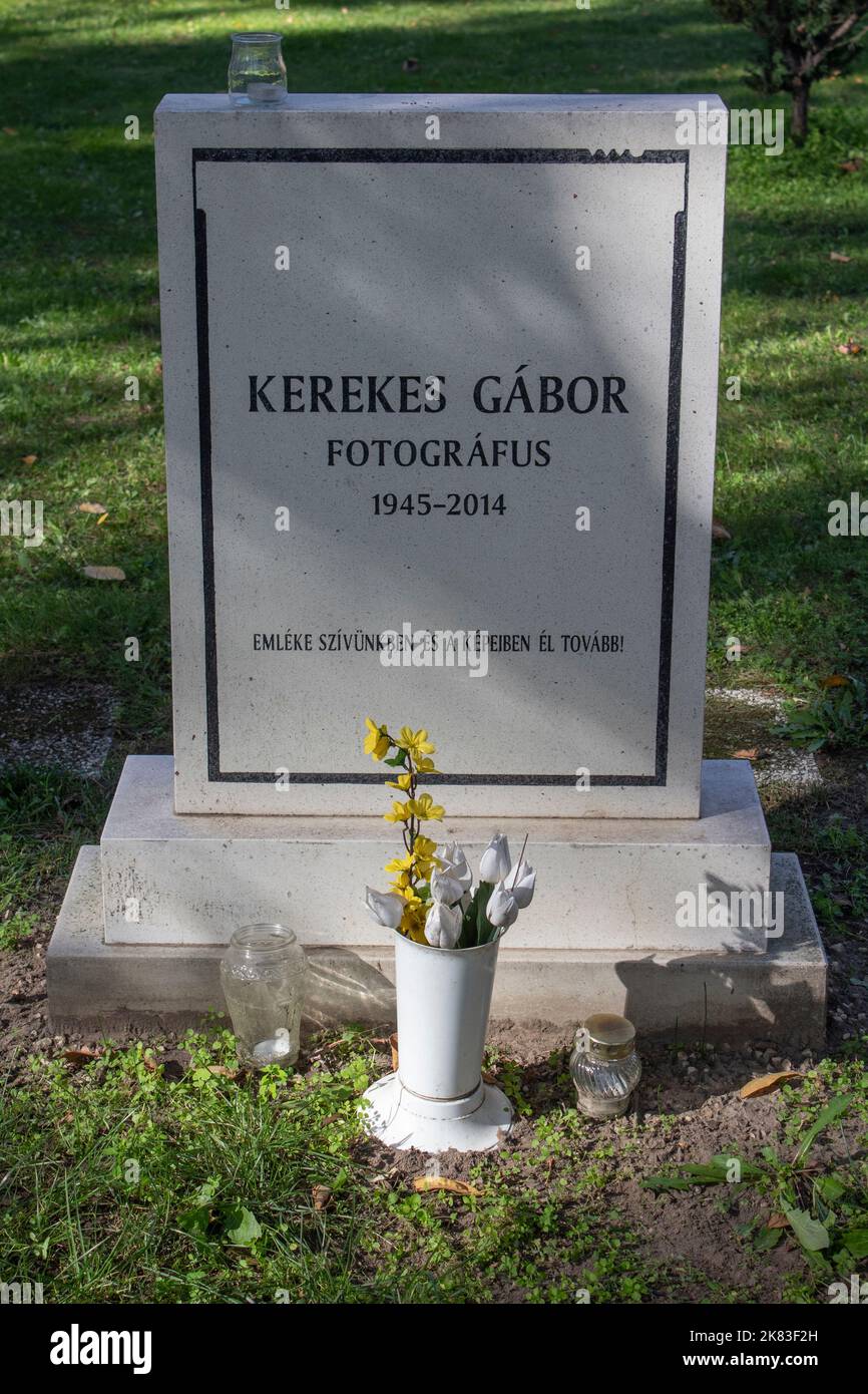 The grave of Hungarian photographer Gábor Kerekes representative of ...