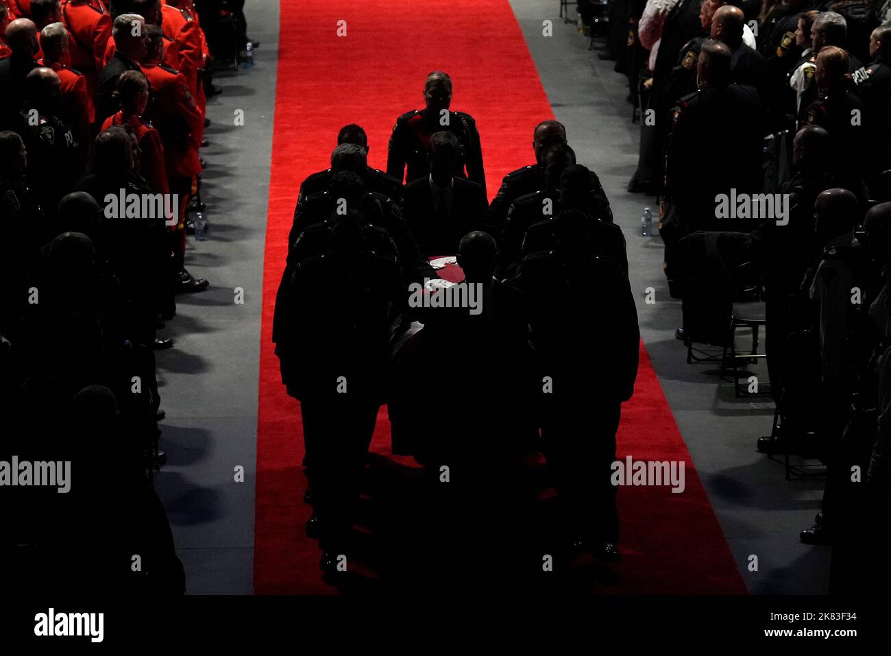 The casket of South Simcoe Police Service constable Morgan Russell is ...