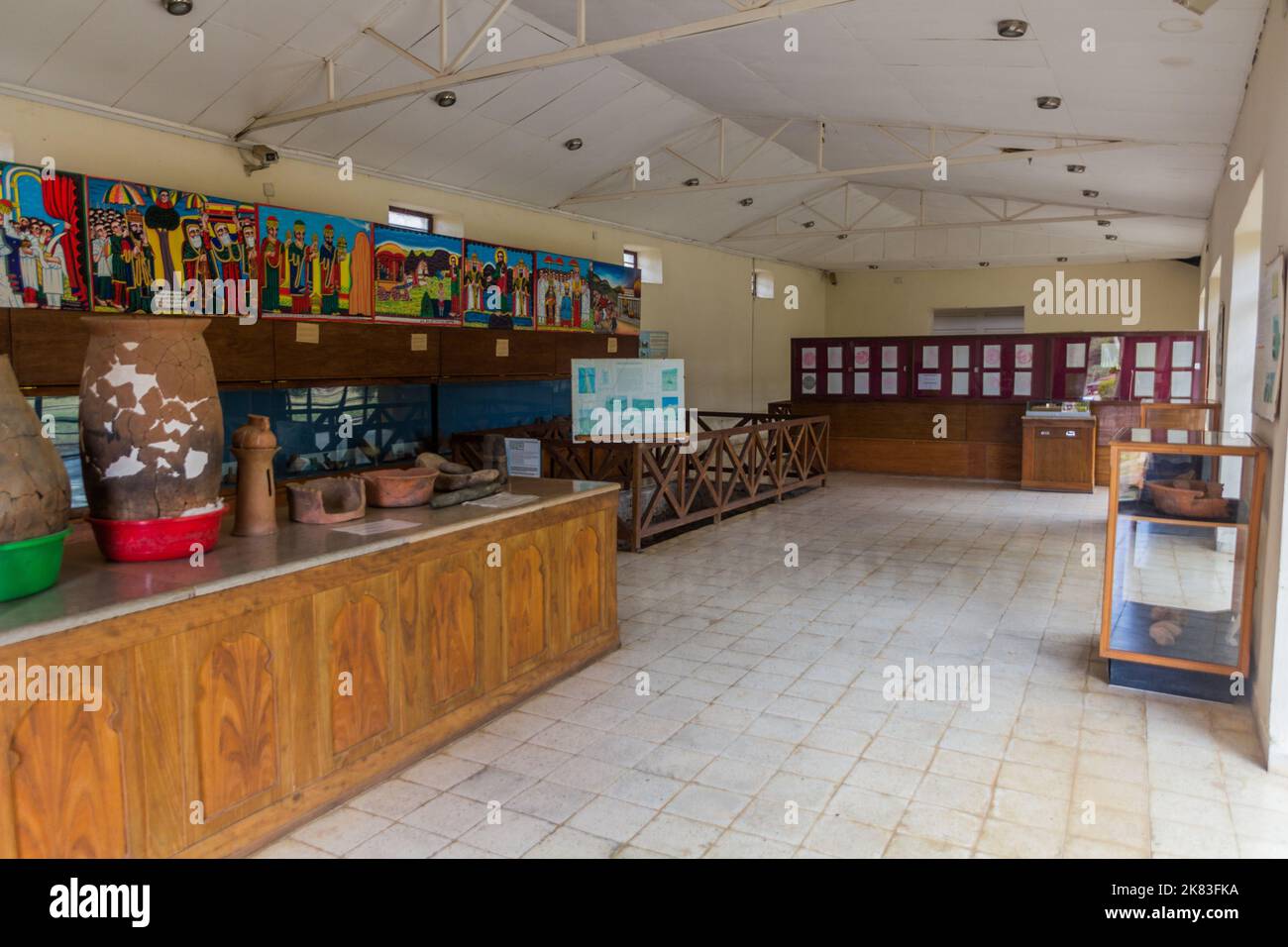 AXUM, ETHIOPIA - MARCH 19, 2019: Archaeological museum at the Northern ...