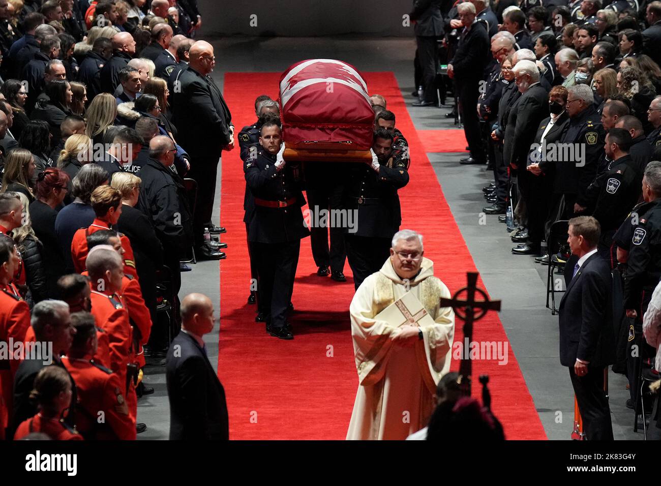The casket of South Simcoe Police Service constable Morgan Russell is ...