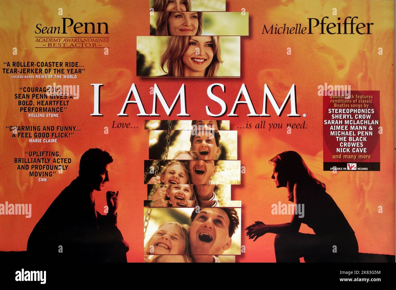 Sean Penn & Michelle Pfeiffer Poster Film: I Am Sam (2001) Characters ...