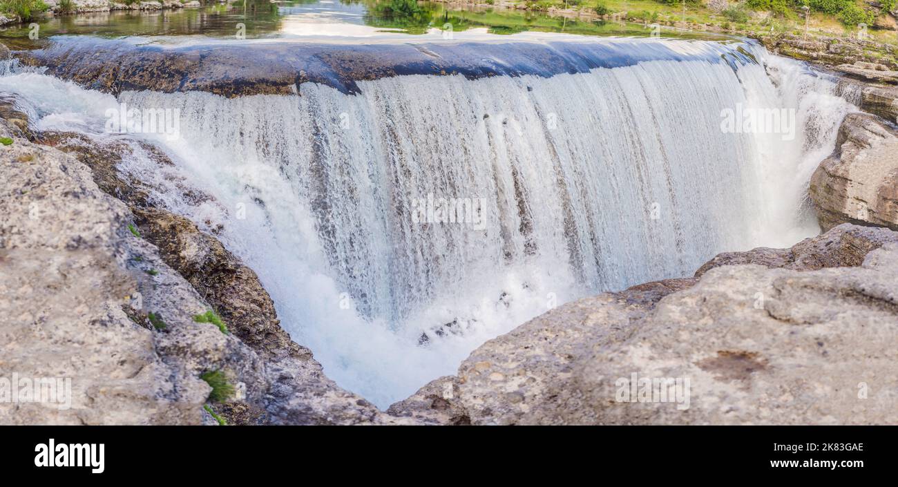 Picturesque Niagara Falls on the river Cievna. Montenegro, near ...