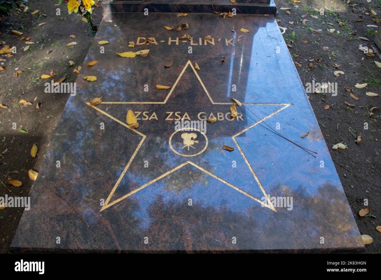 The grave of Hollywood actress Zsa Zsa Gabor, Fiumei út cemetery ...