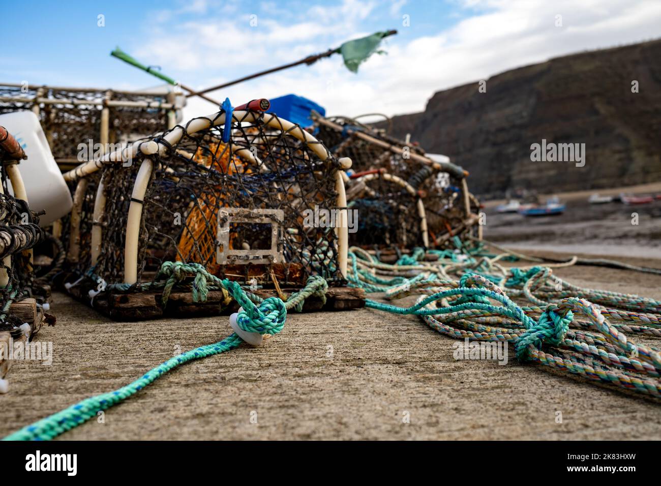 Crab pots, lobster, pots, fish traps, fish nets and other fishing gear ...