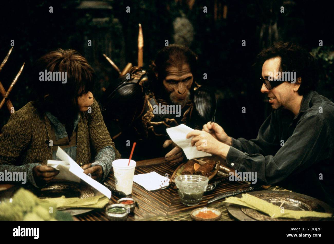 Helena Bonham Carter, Tim Roth, Tim Burton Film: Planet Of The Apes ...