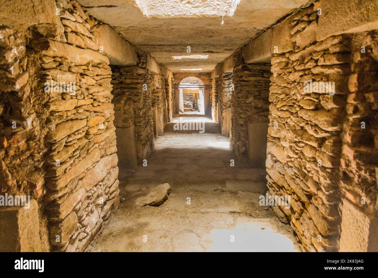 AXUM, ETHIOPIA - MARCH 19, 2019: Mausoleum at the Northern stelae field ...