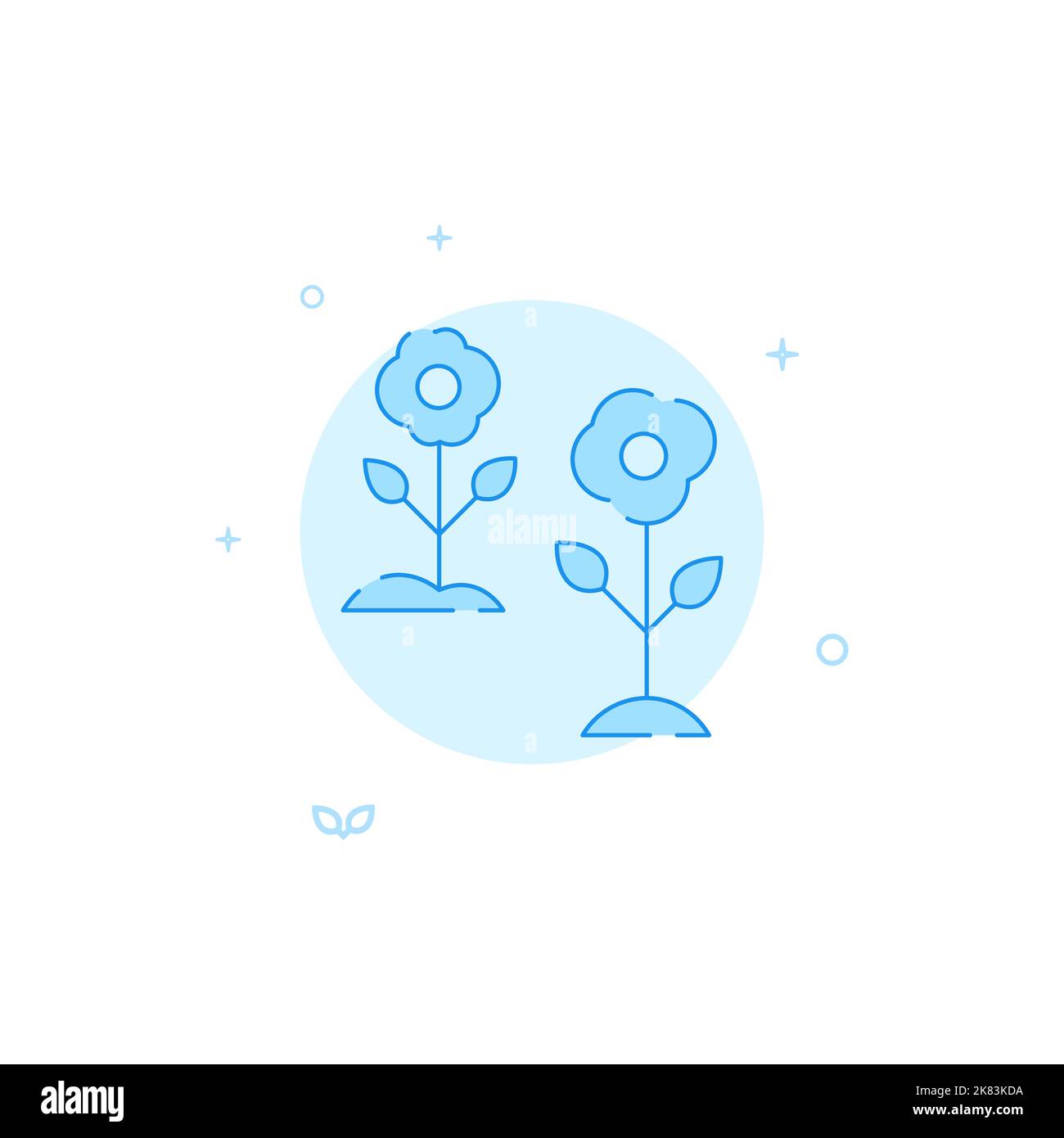 Flowers, cabbage vector icon. Flat illustration. Filled line style ...