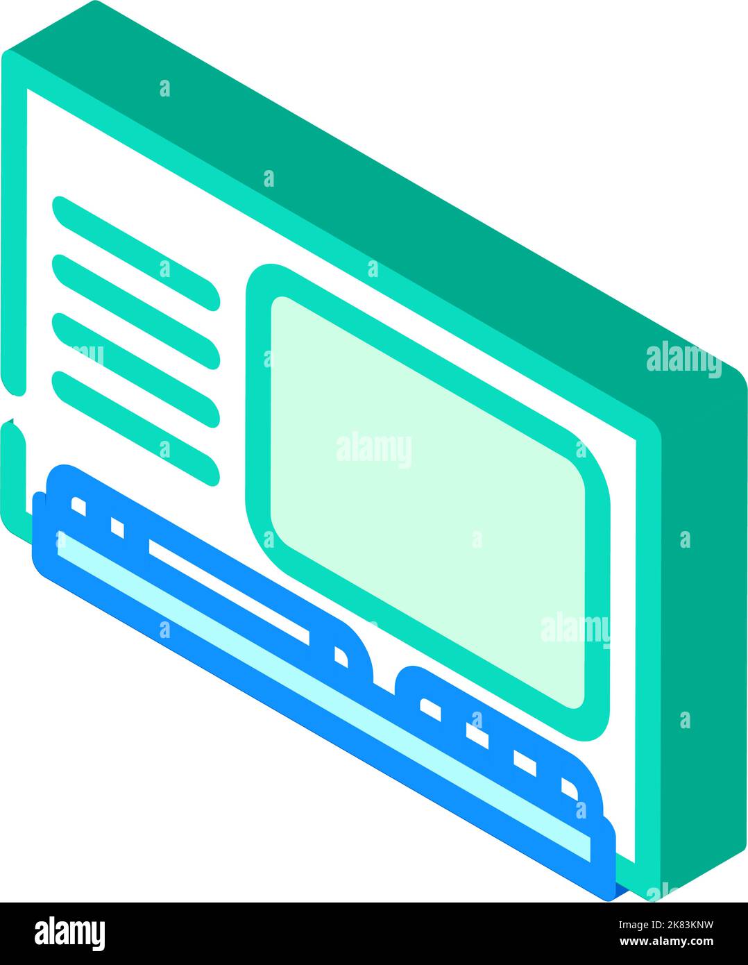 computer pc retro gadget isometric icon vector illustration Stock ...