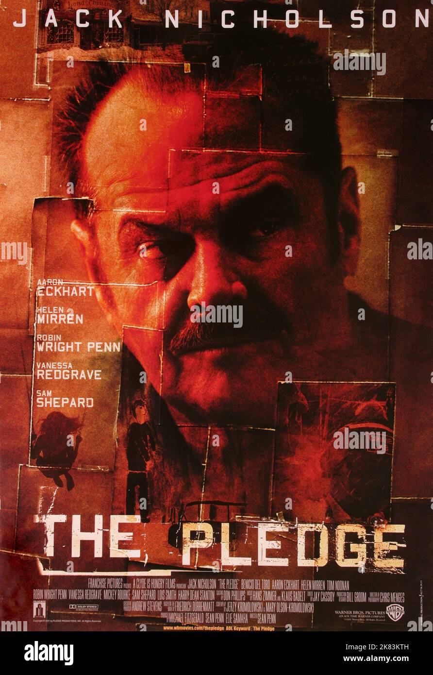 Jack Nicholson Poster Film: The Pledge (USA 2001) / Literaturverfilmung ...