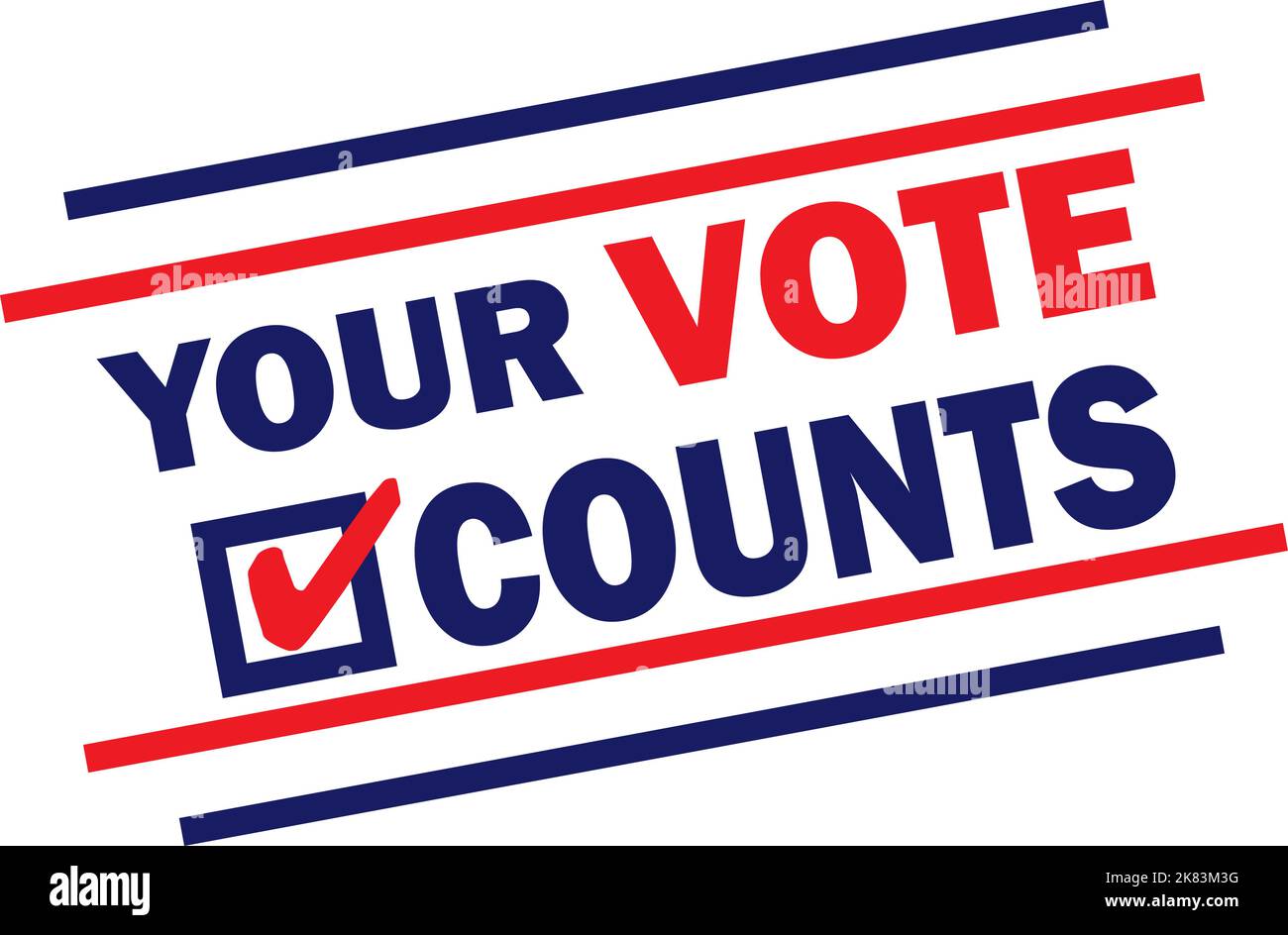 Your Vote Counts Graphic Red White and Blue Stock Vector Image & Art ...