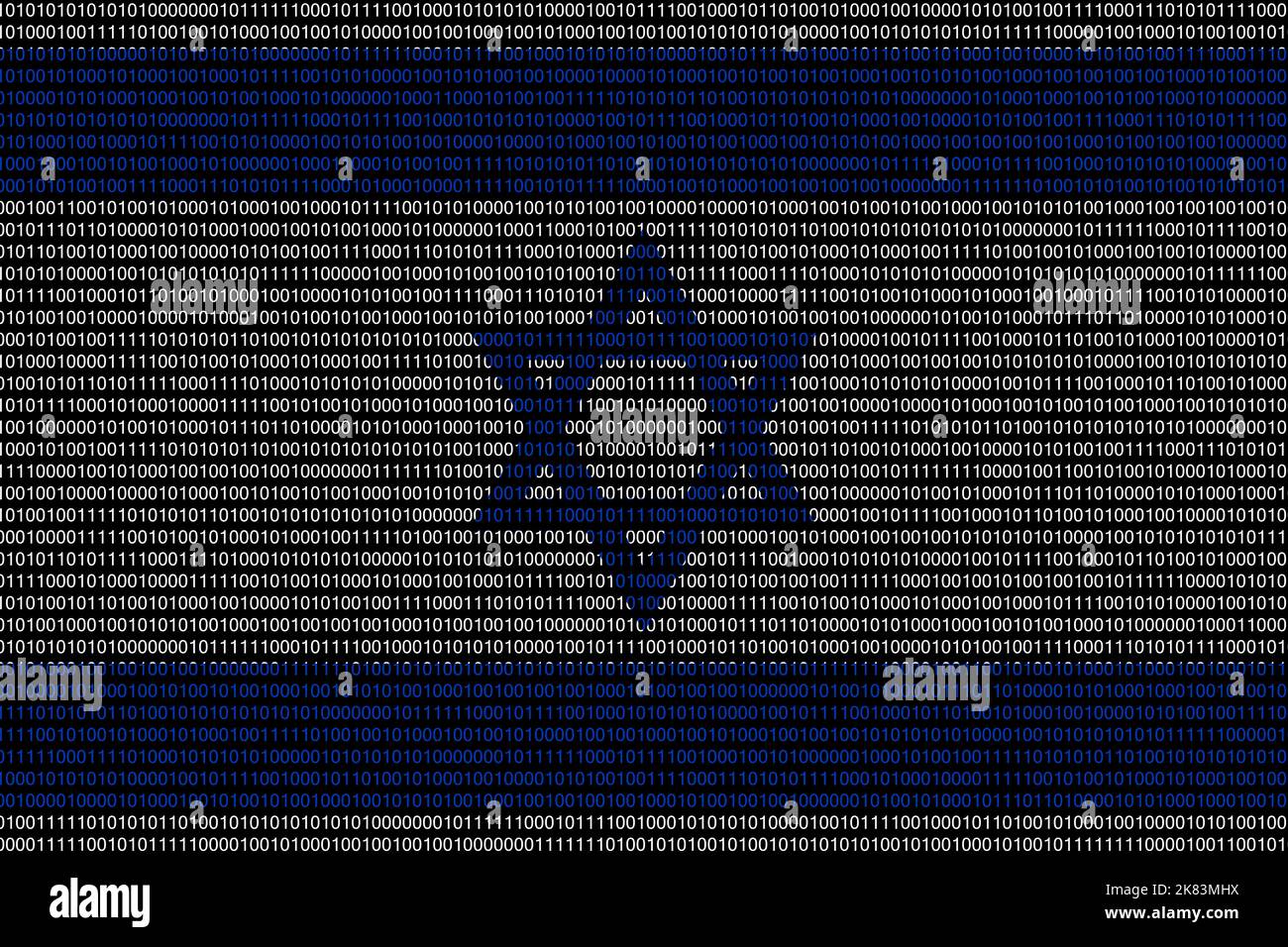 Matrix Binary Code Of Zeros And Ones In Israil Flag Colors Concept Of Computer Modern