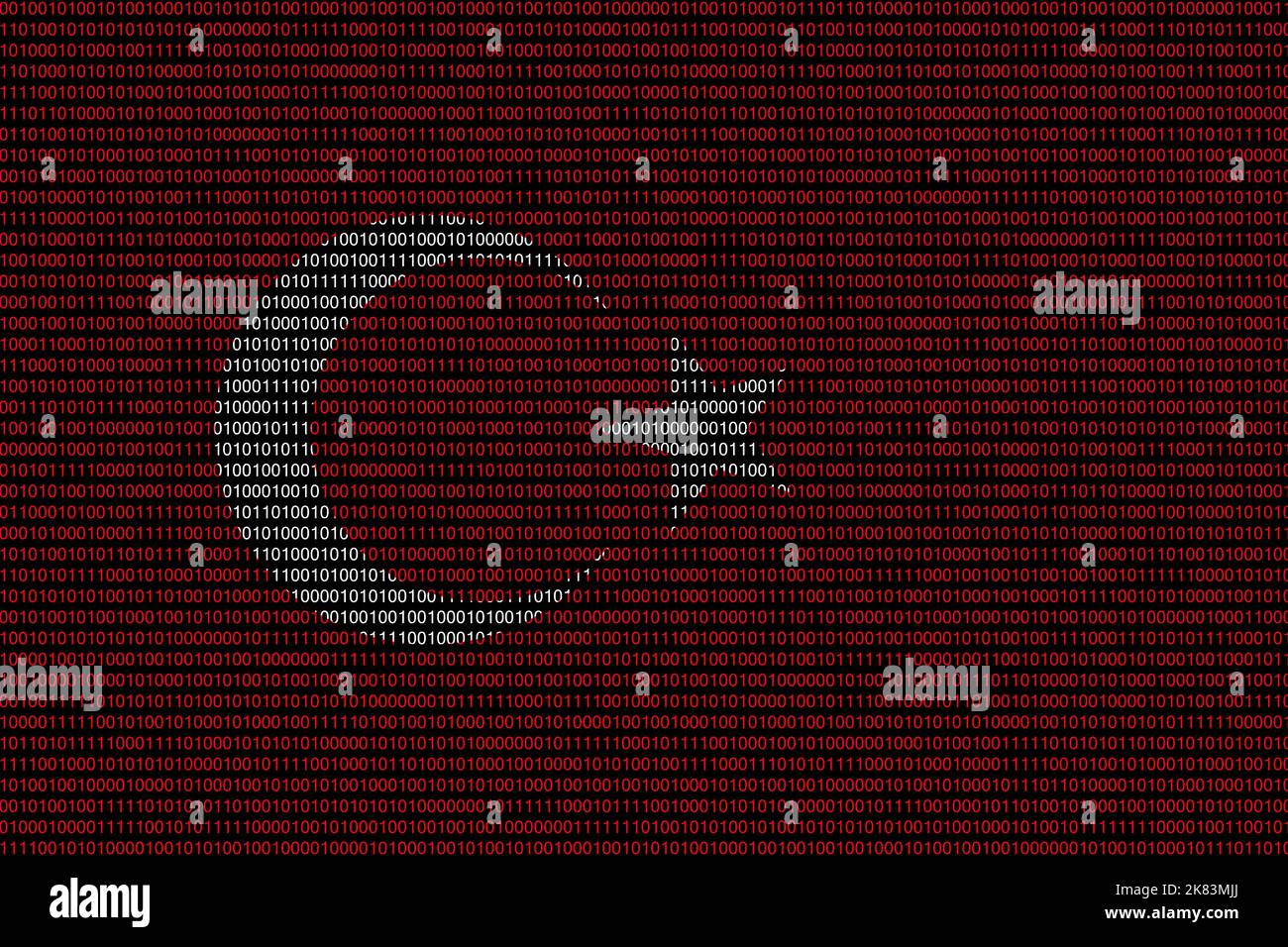 Matrix Binary Code Of Zeros And Ones In Turkey Flag Colors Concept Of Computer Modern