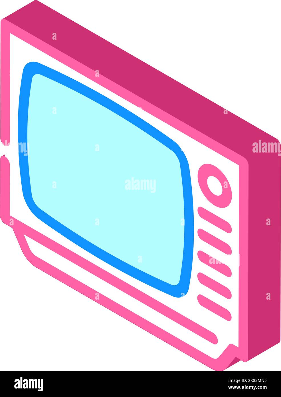 television retro gadget isometric icon vector illustration Stock Vector ...