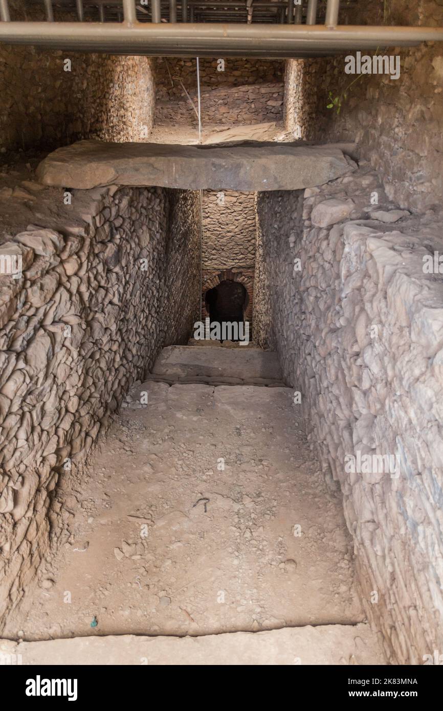 AXUM, ETHIOPIA - MARCH 19, 2019: Tomb of brick arches at the Northern ...