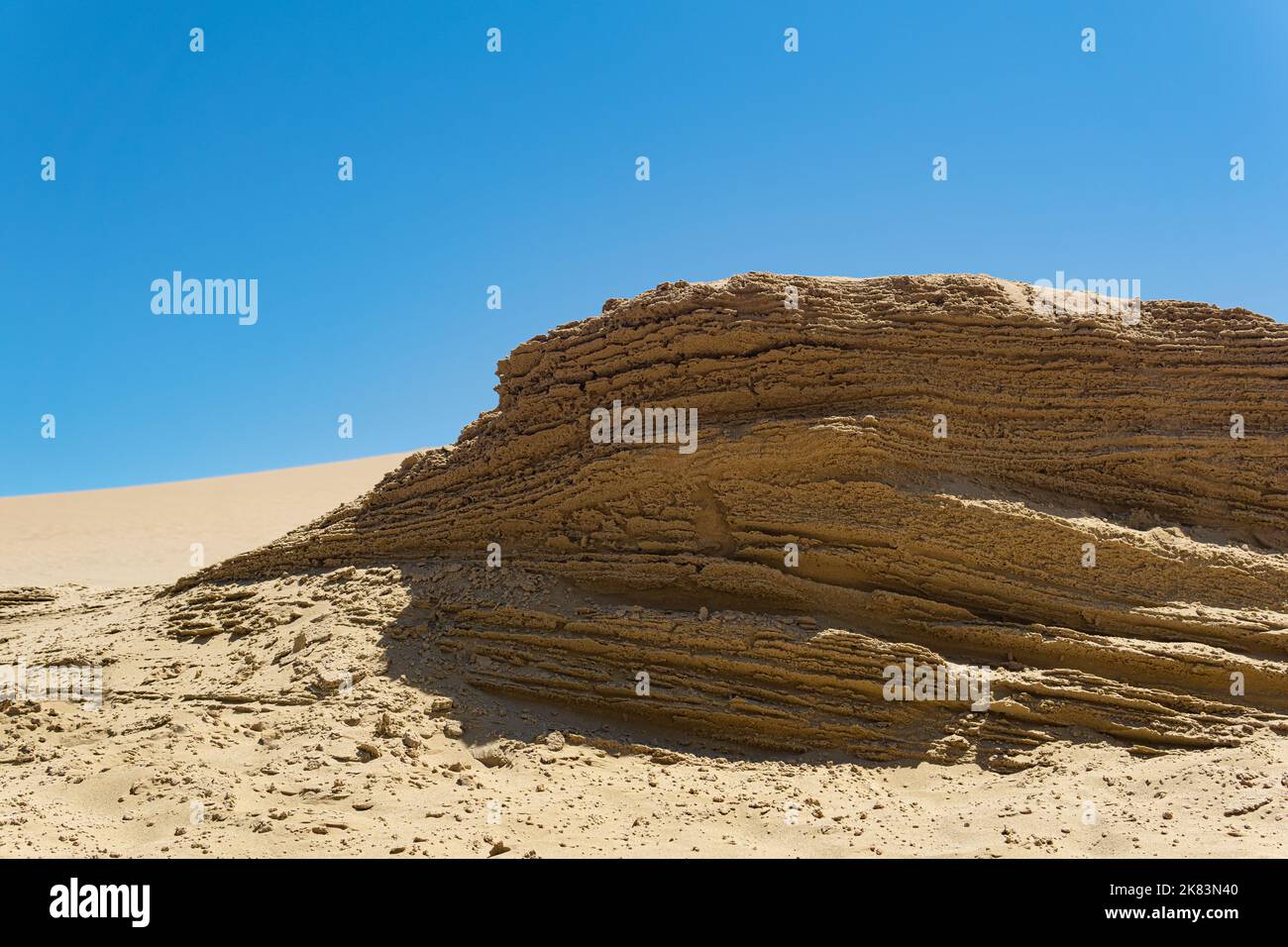 desert landscape, layered sandstone rock Stock Photo - Alamy
