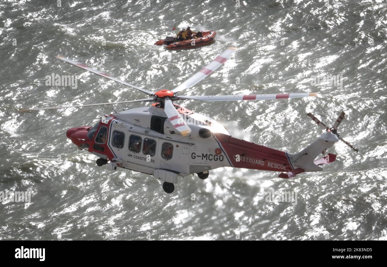 Coastguard and Air ambulance attend incident on South cliffs of the UK ...