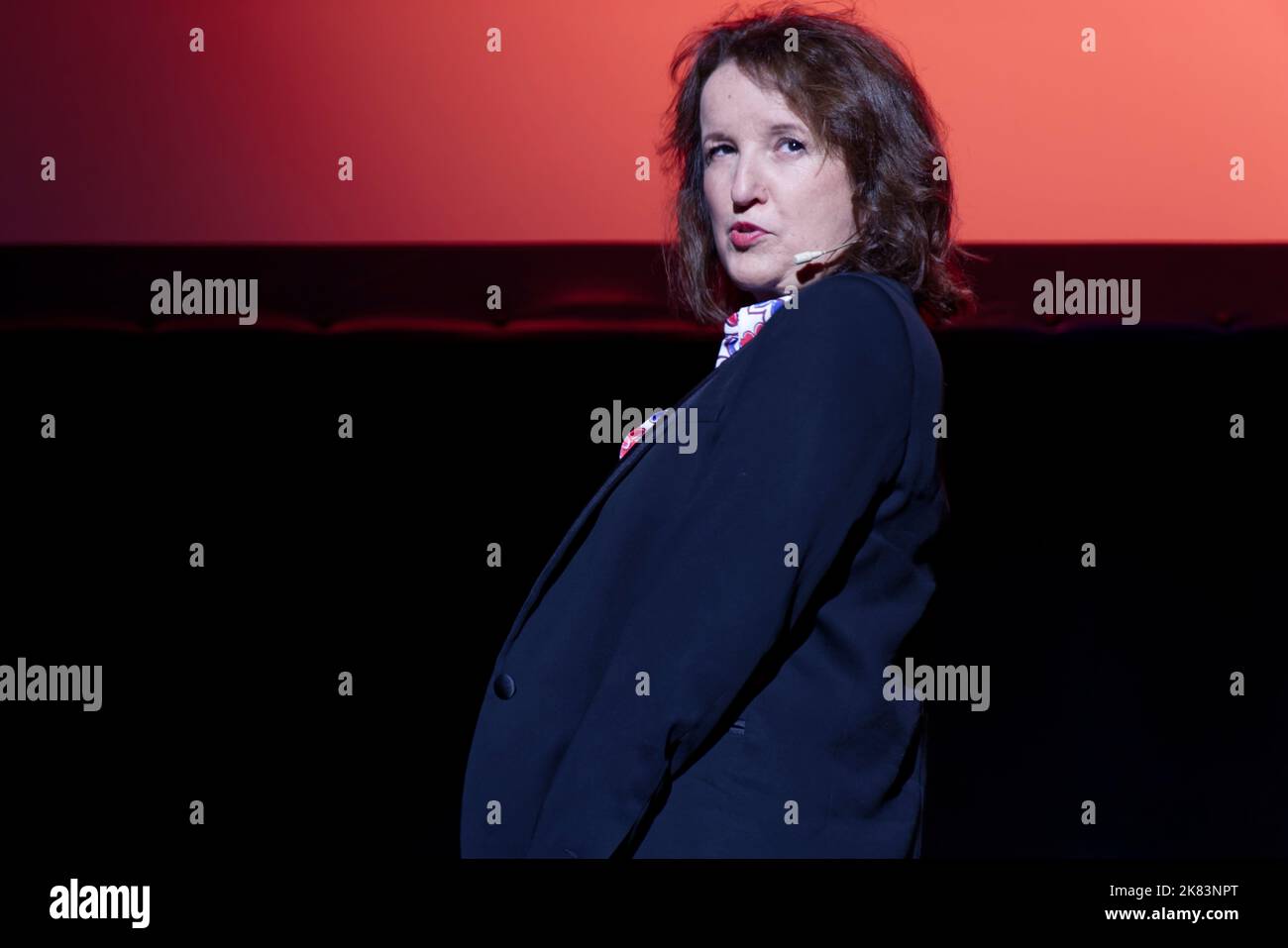 Paris, France. 17th Oct, 2022. Anne Roumanoff speaks during the DAPAT ...
