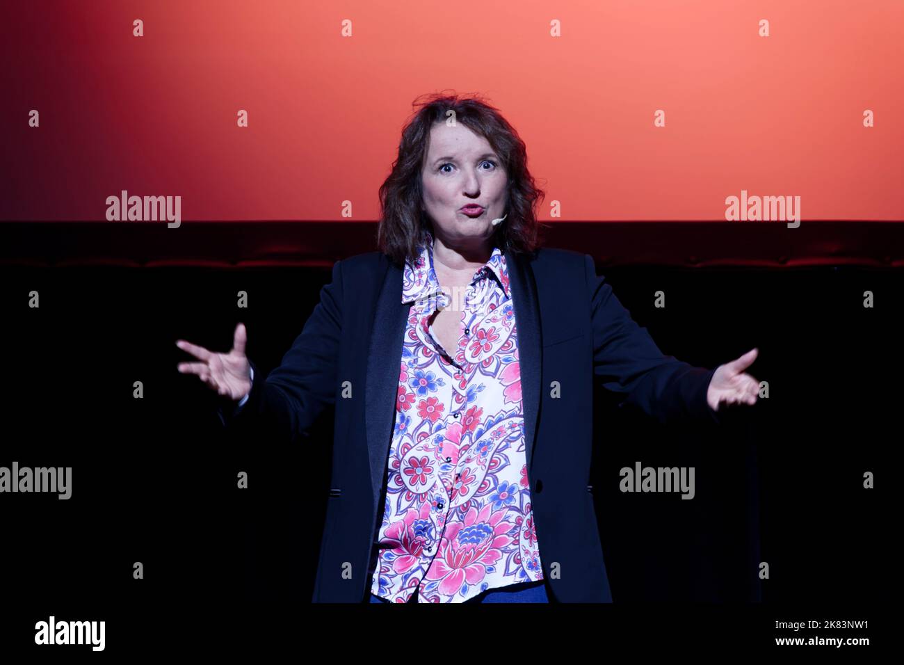 Paris, France. 17th Oct, 2022. Anne Roumanoff speaks during the DAPAT ...