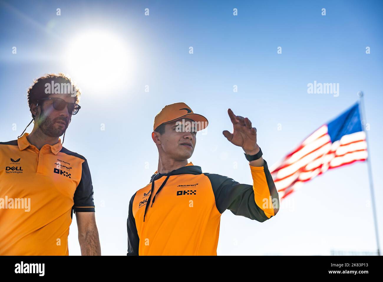 Austin, USA . 20th Oct, 2022. Lando Norris (GBR) McLaren walks the ...