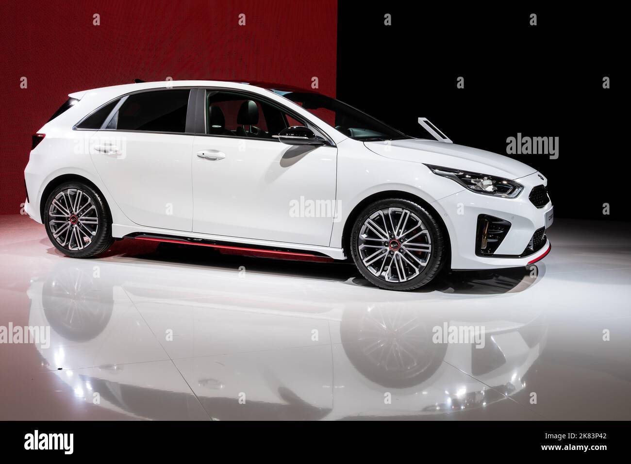 Kia ProCeed car showcased at the Paris Motor Show. Paris, France - October 2, 2018 Stock Photo ...