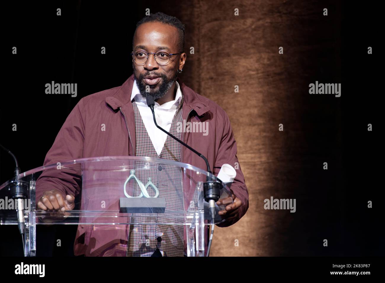 Paris, France. 17th Oct, 2022. Sidney Govou speaks during the DAPAT ...