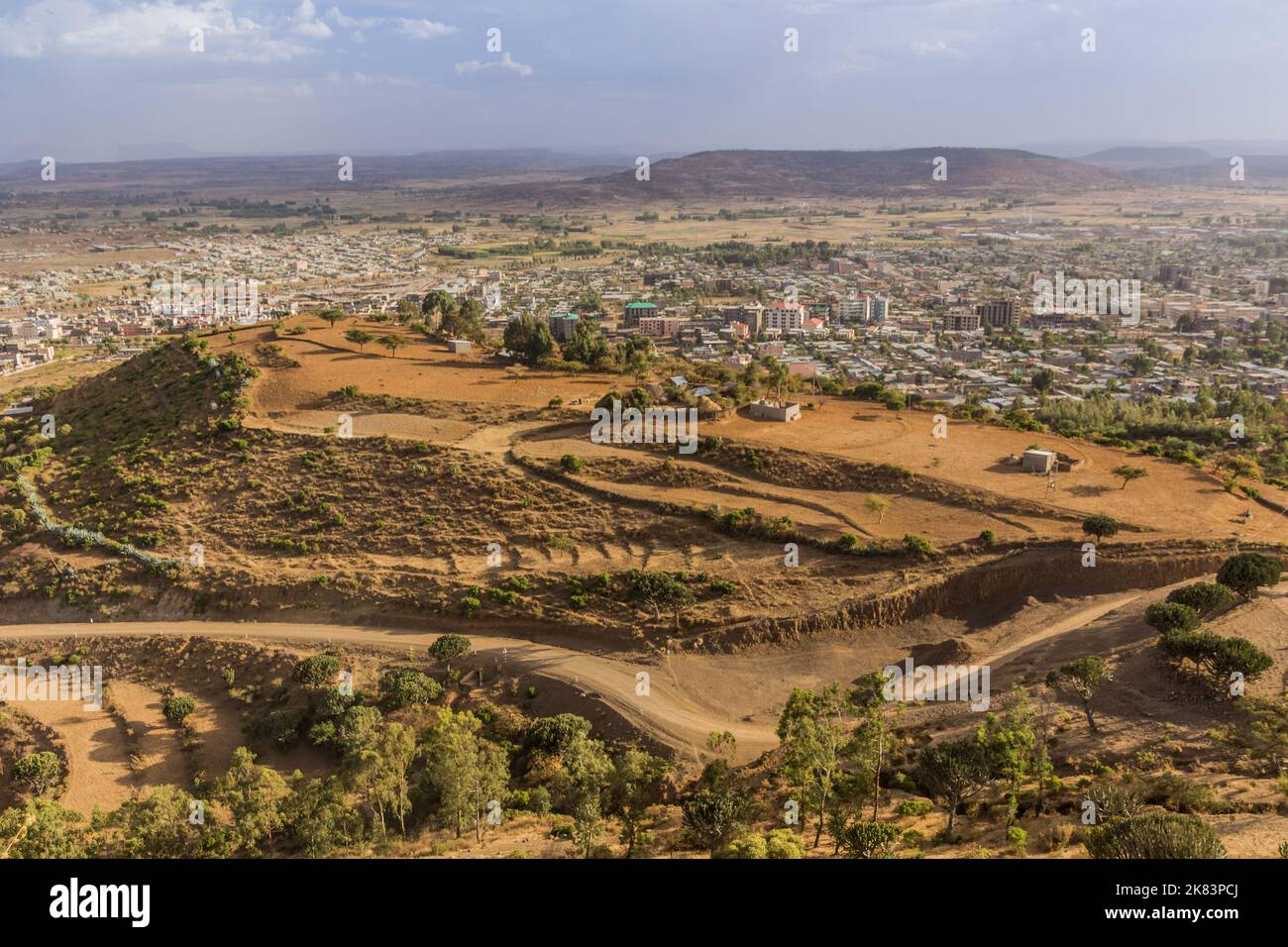 Aerial view of Axum, Ethiopia Stock Photo - Alamy