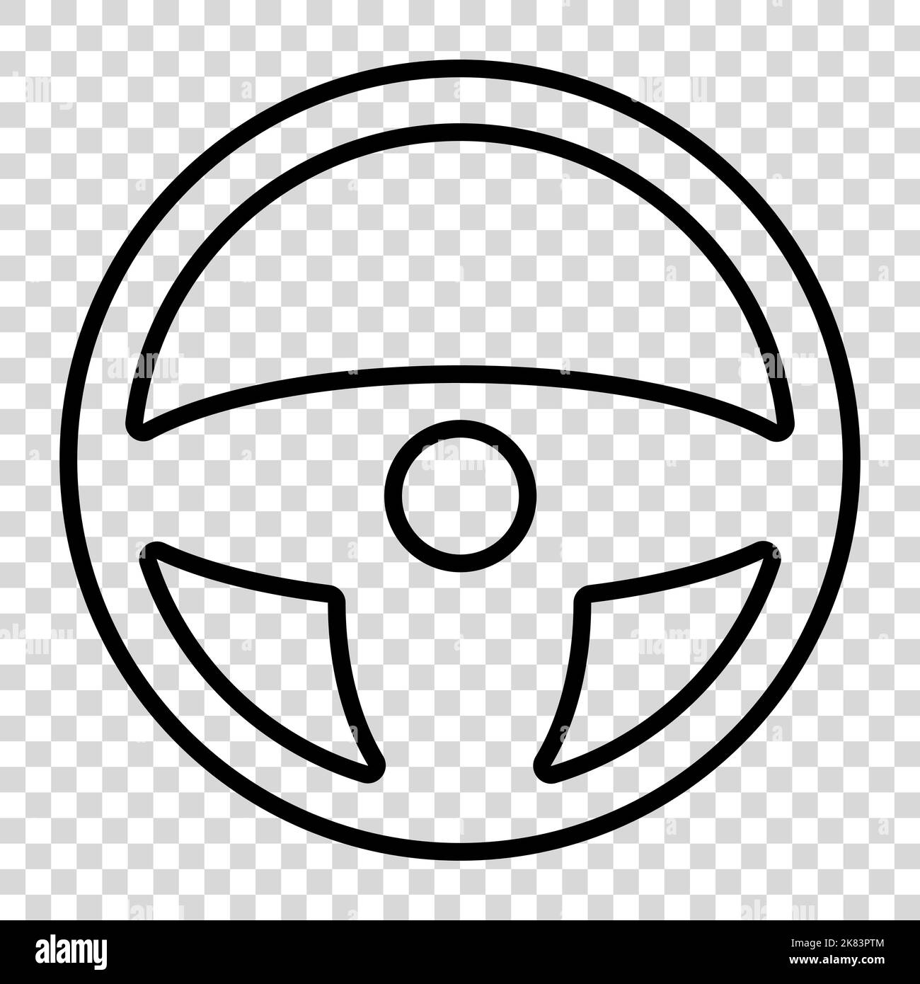 Car wheel line icon. Vector illustration isolated on transparent ...