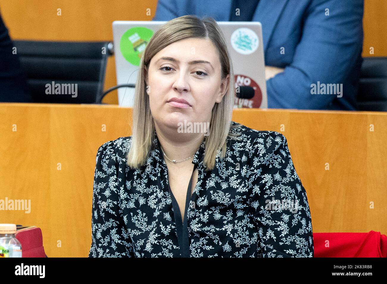 PS's Leila Agic pictured during a plenary session of the Brussels ...
