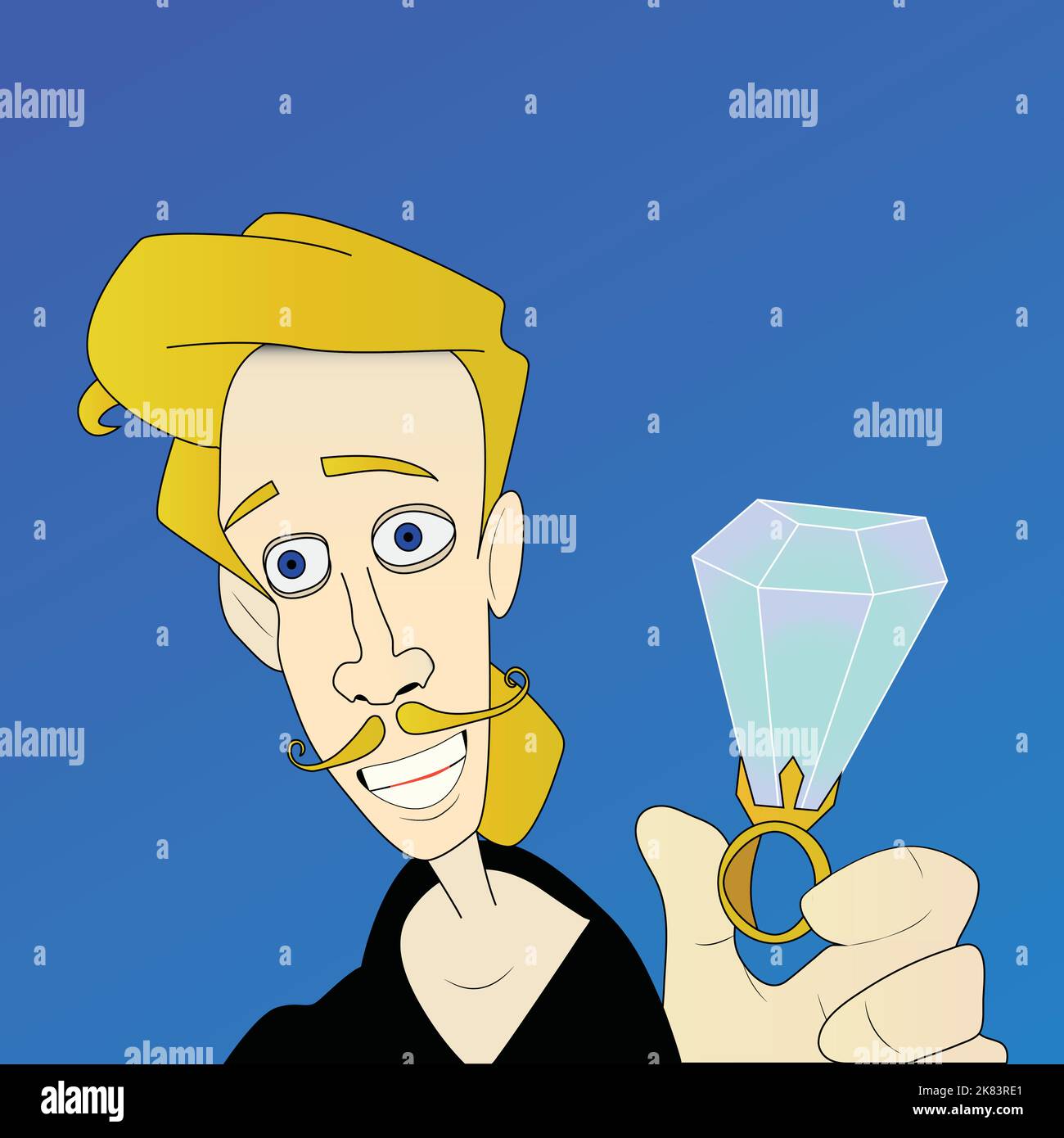 Big Diamond Ring Cartoon