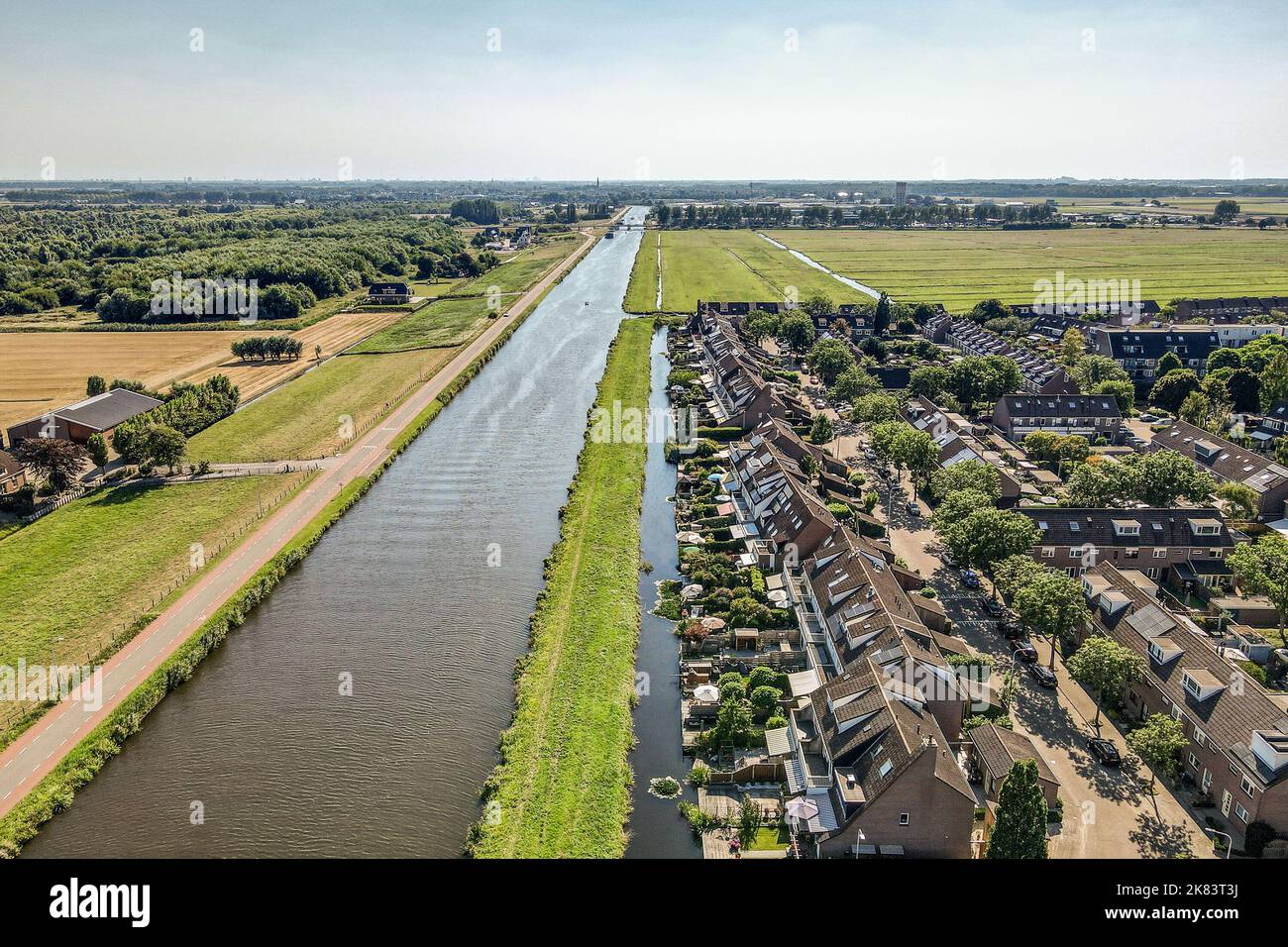 Panoramic view of high rise buildings and trees from height Stock Photo ...