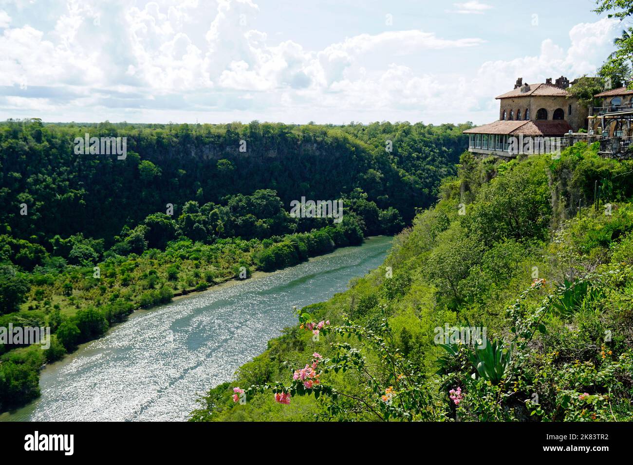 tropical landscape at river chavon in the dominican republic Stock ...