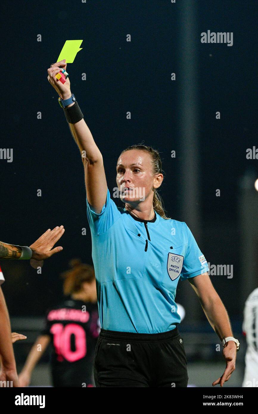 Rome, Italy. 20th Oct, 2022. Volha Tsiareshka referee during the UEFA ...