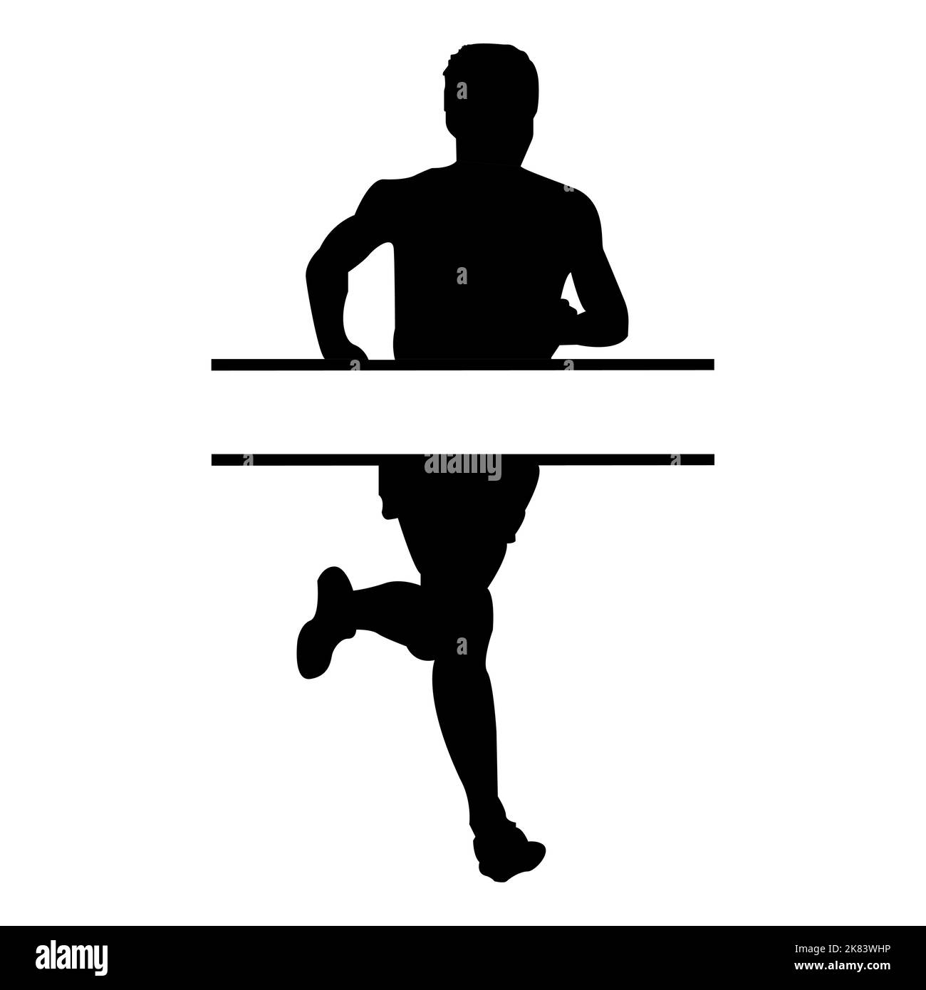 Black runner white background Stock Vector Images - Alamy