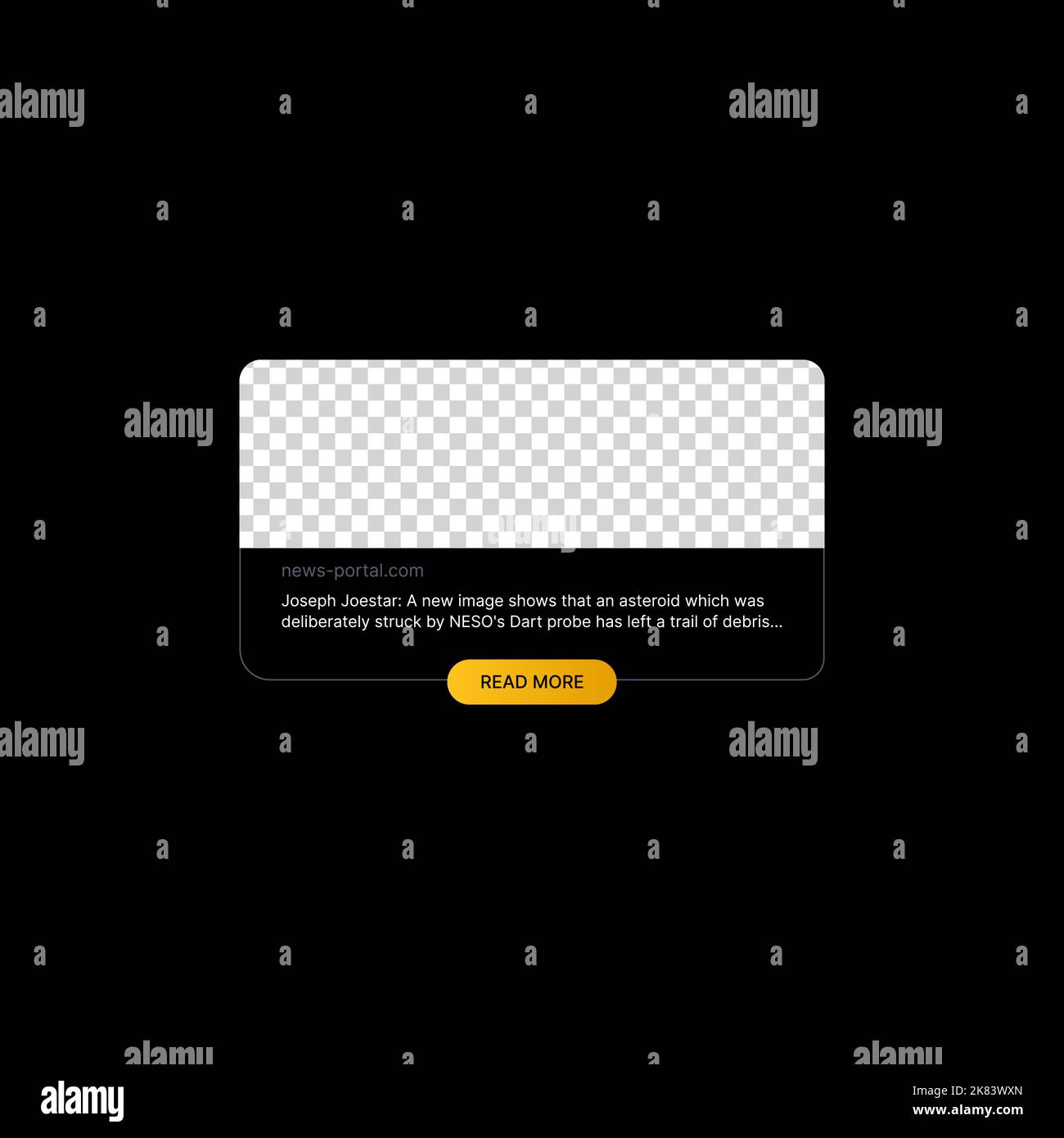 News Notification Banner Illustration. Social Media UI Concept. Empty ...