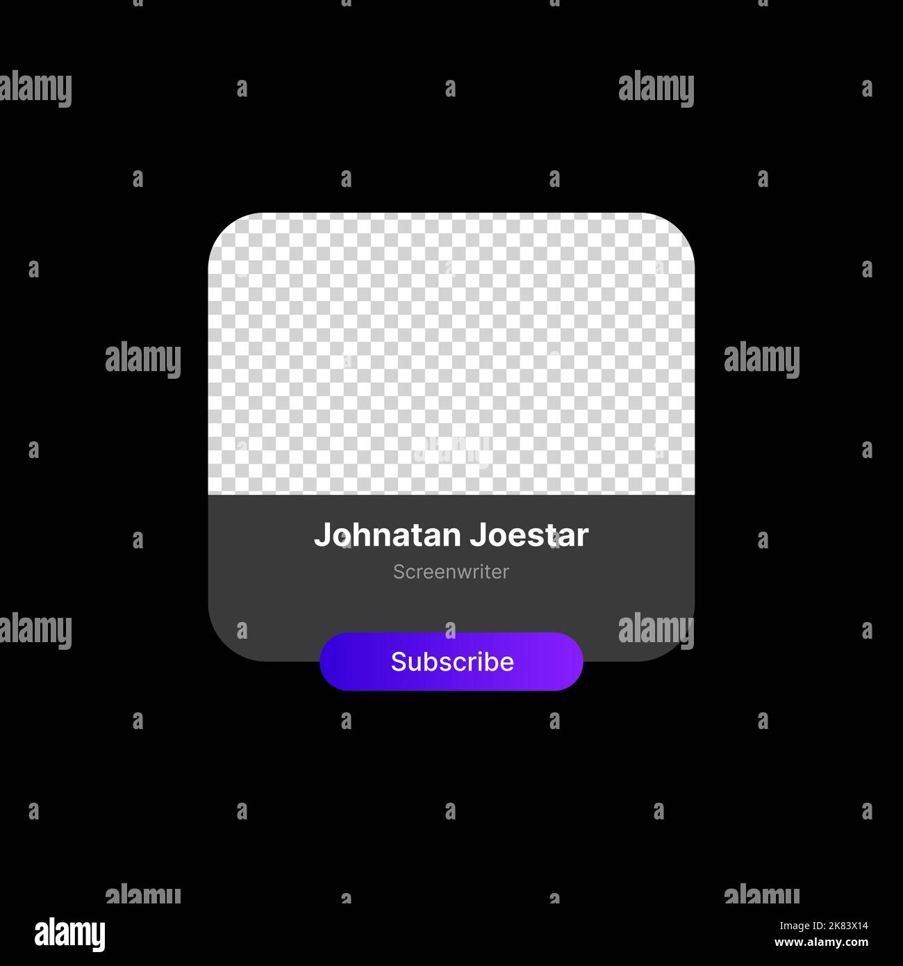 Subscribe Notification Illustration. Social Media UI Concept. Square ...