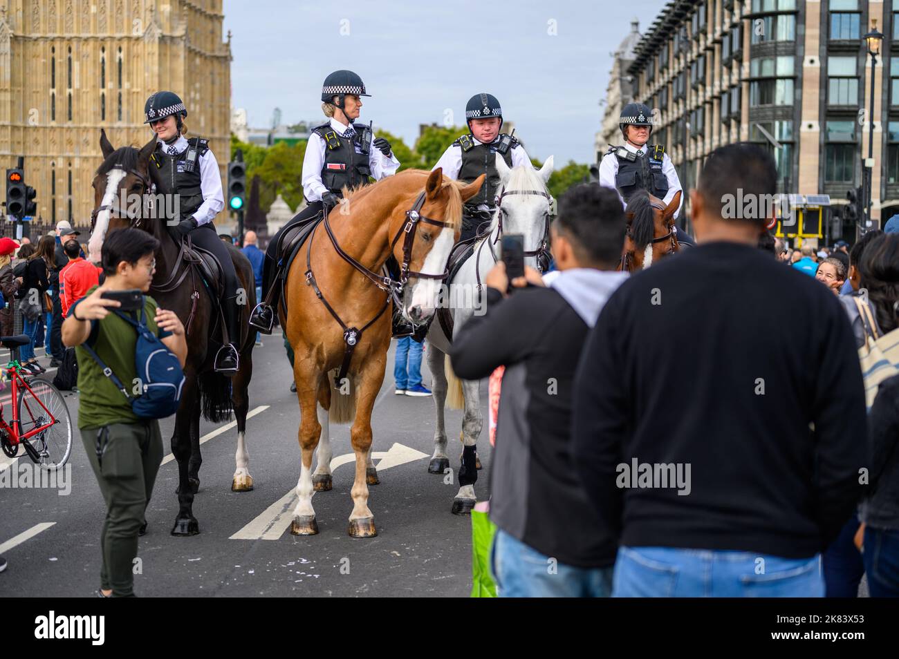 London - September 19, 2022: Mounted Metropolitan Police Officers on ...