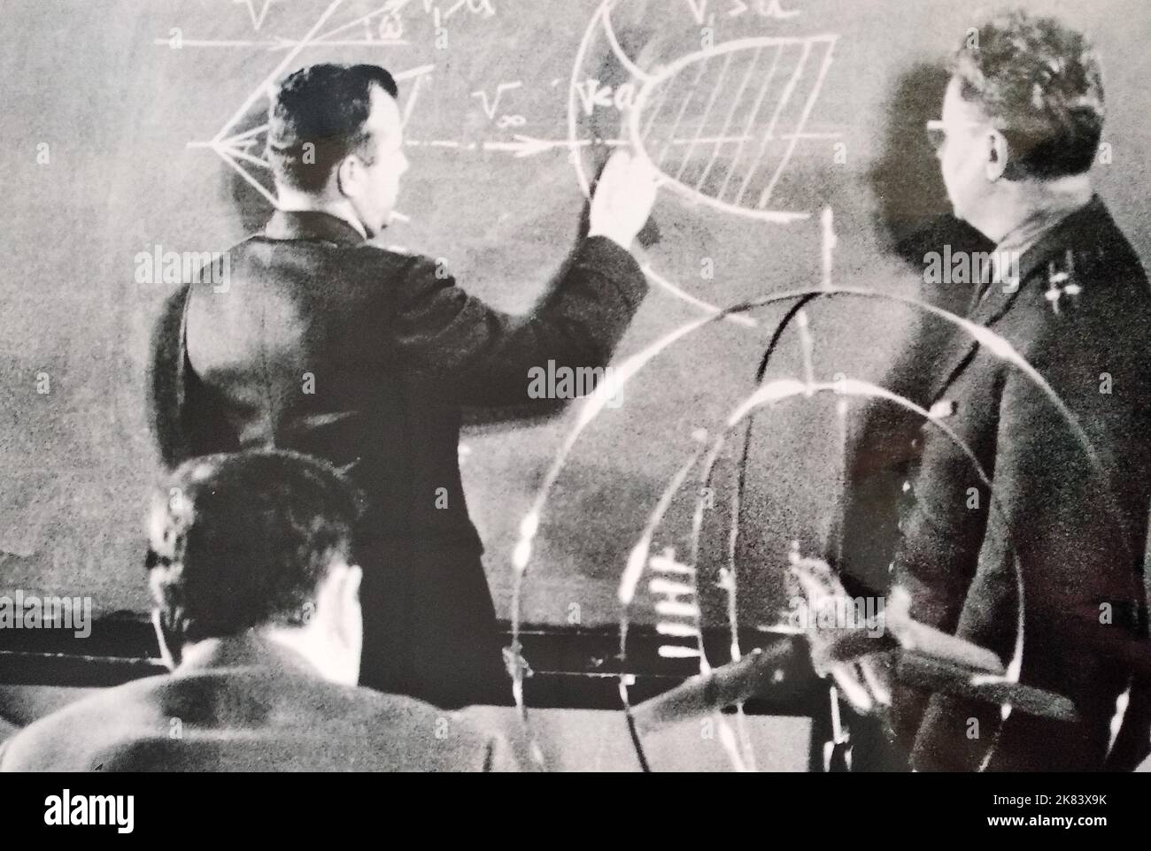 First cosmonaut Yu.A. Gagarin studying at the Zhukovsky Air Force ...