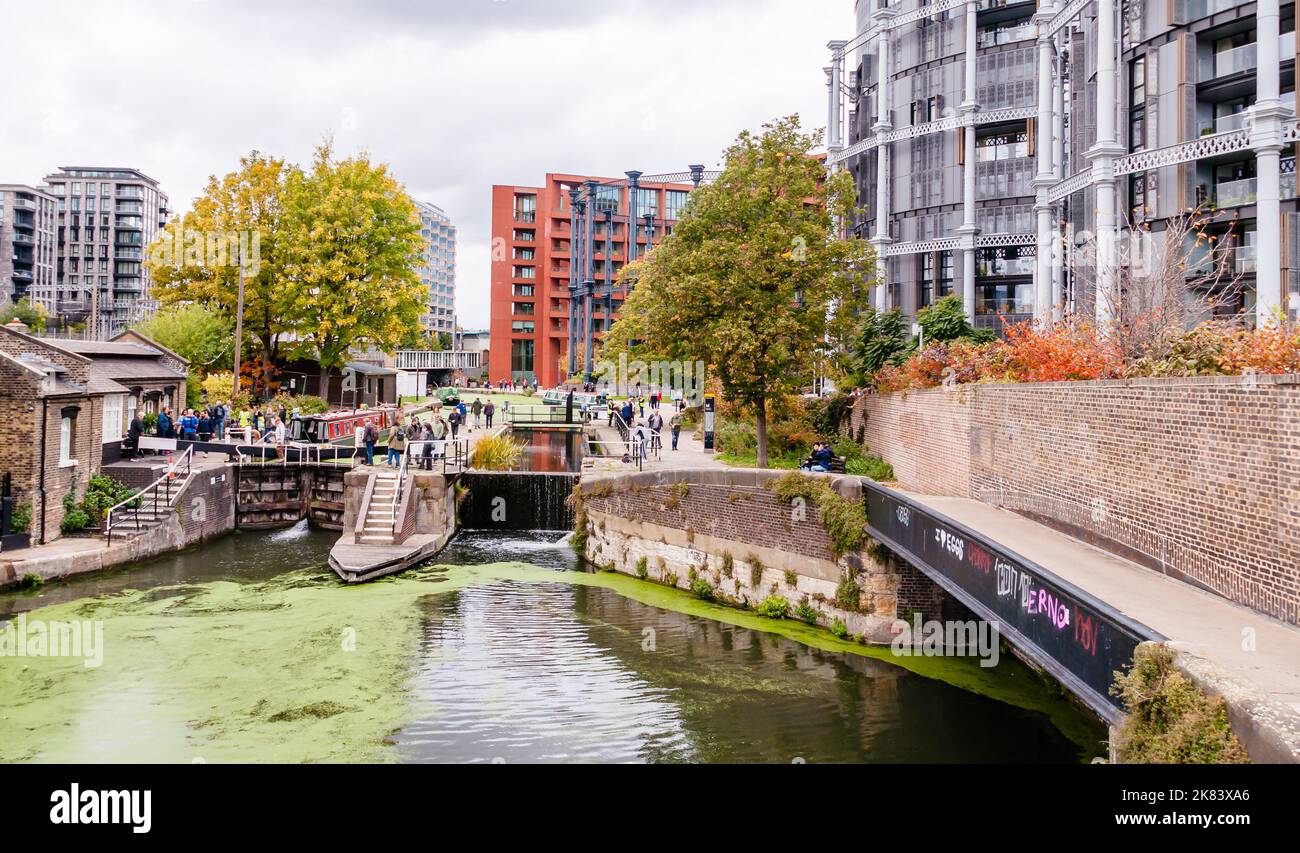 St Pancras Lock, Regent's Canal historical landmark Stock Photo - Alamy