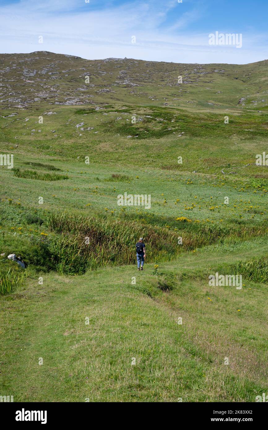 The island of Mingulay, Bishop's Isles, Outer Hebrides, Scotland, UK ...