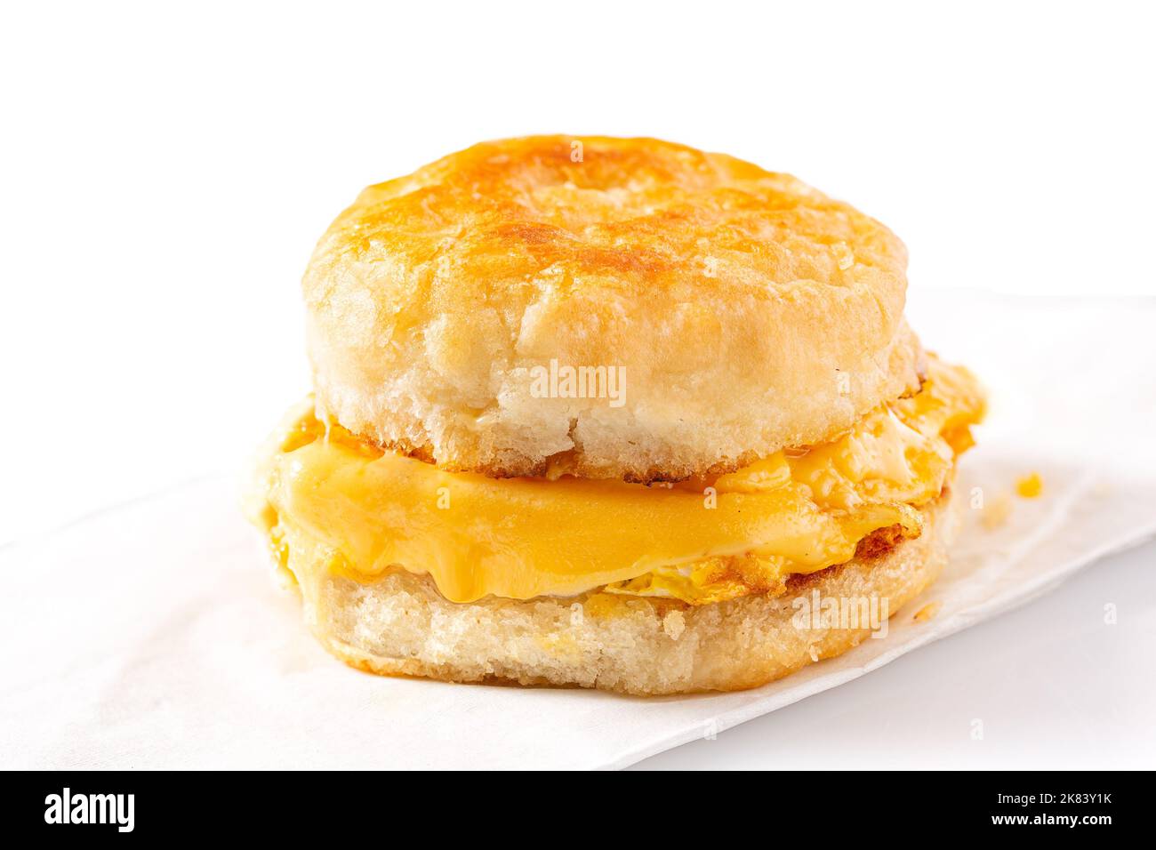 American style egg and cheese biscuit Stock Photo - Alamy