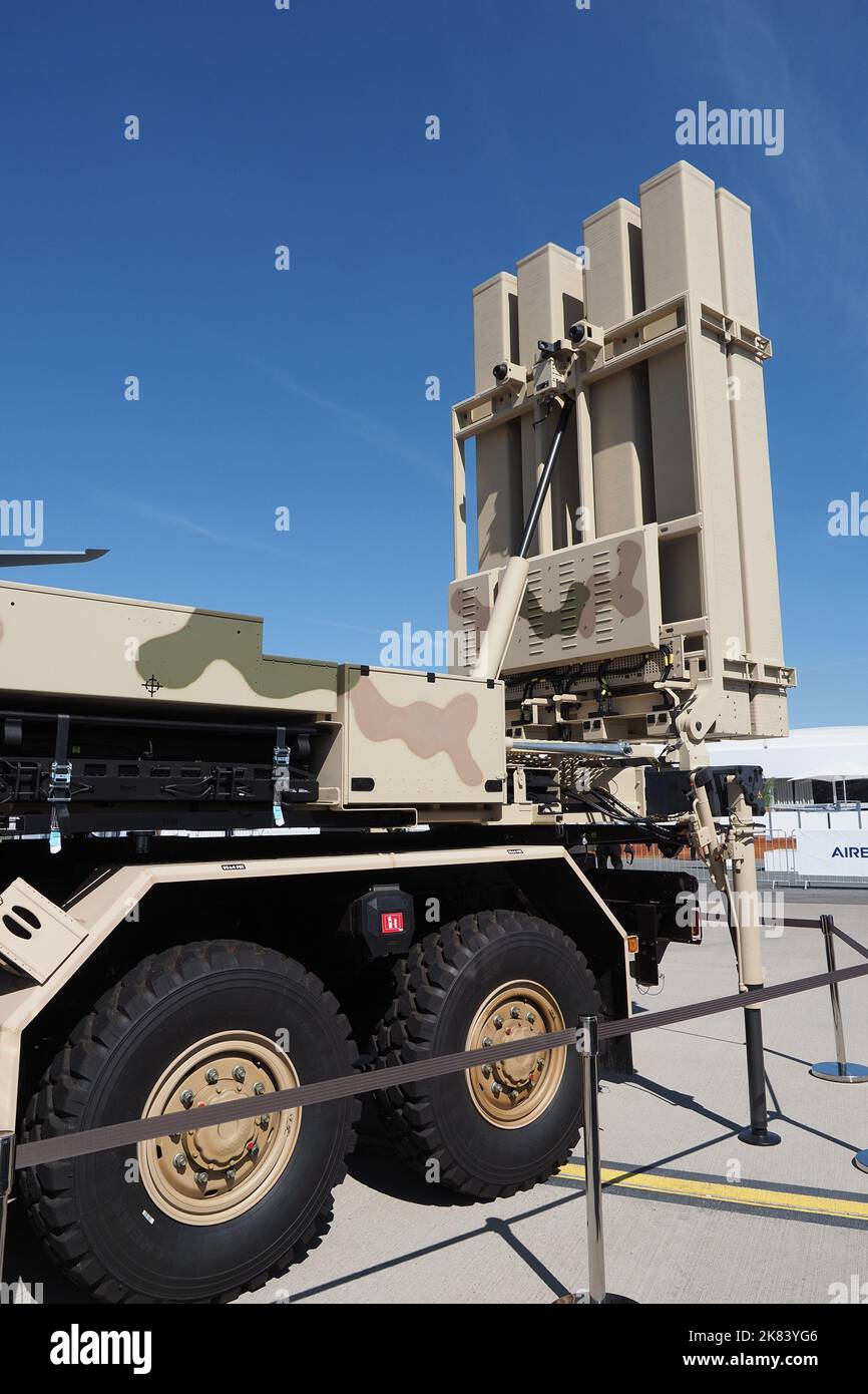 Berlin Schoenefeld, Germany, 22 June, 2022. A Diehl IRIS-T SLM launcher ...