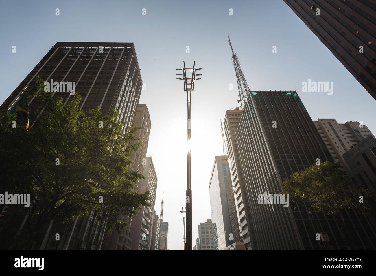 Modern Architecture Office Buildings in Paulista Avenue in Sao Paulo ...