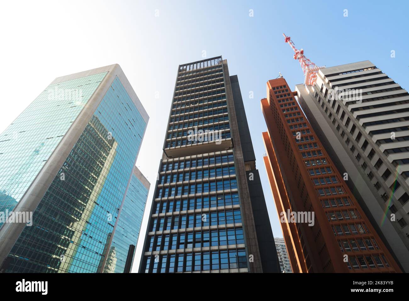 Modern Architecture Office Buildings in Paulista Avenue in Sao Paulo ...