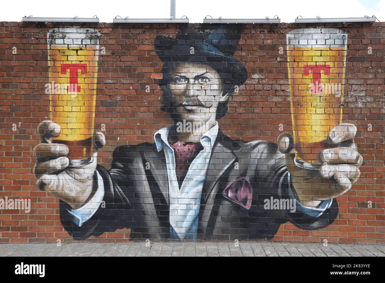 Section of Tennents mural on exterior wall of Tennent Caledonian ...