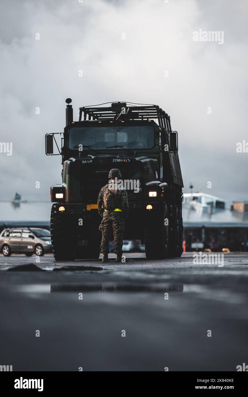 U.S. Marine Corps Cpl. Dusty Sluder, a vehicle recovery operator with ...