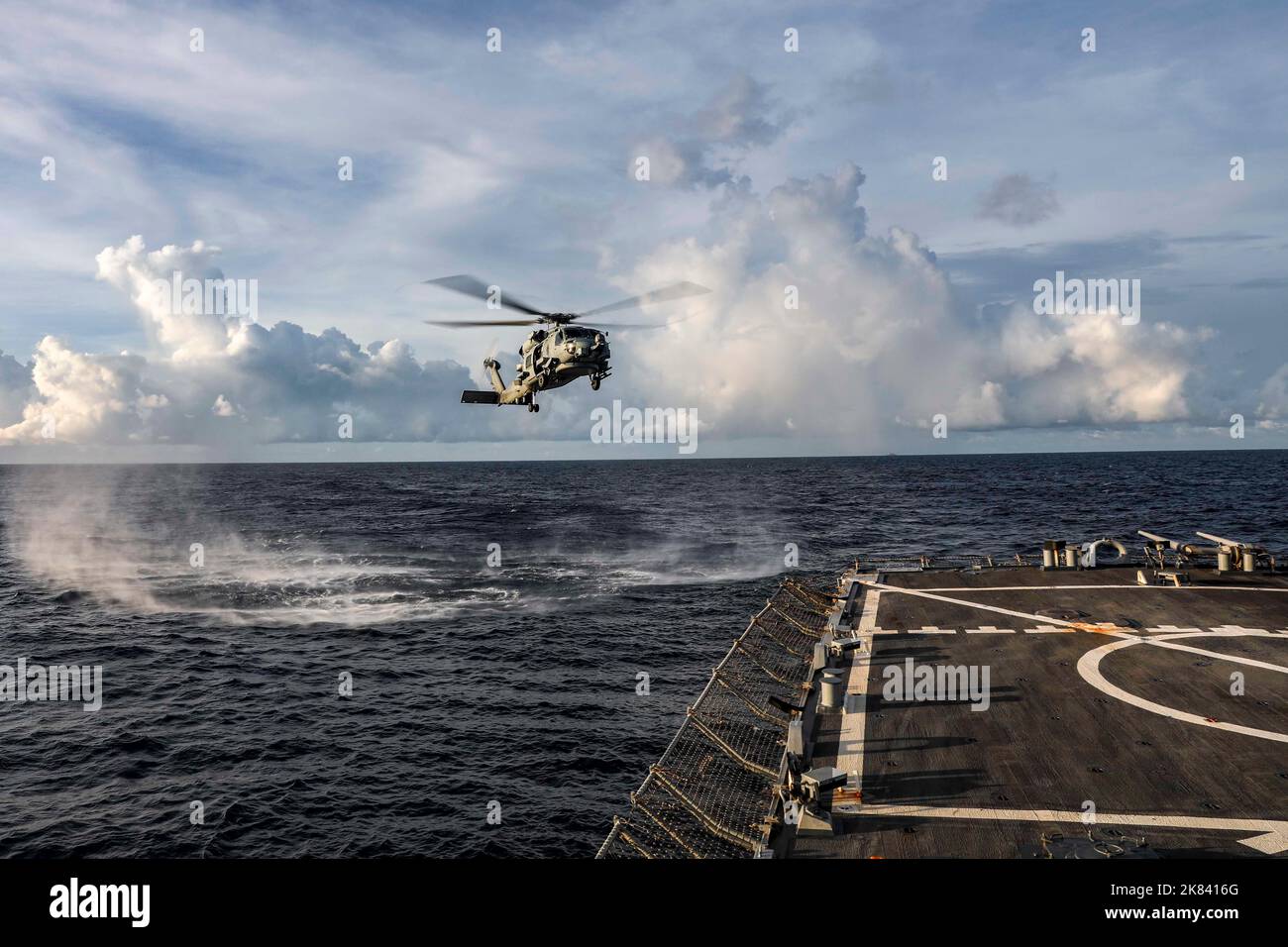 SOUTH CHINA SEA (Oct. 5, 2022) An Australian MH-60R Seahawk helicopter ...