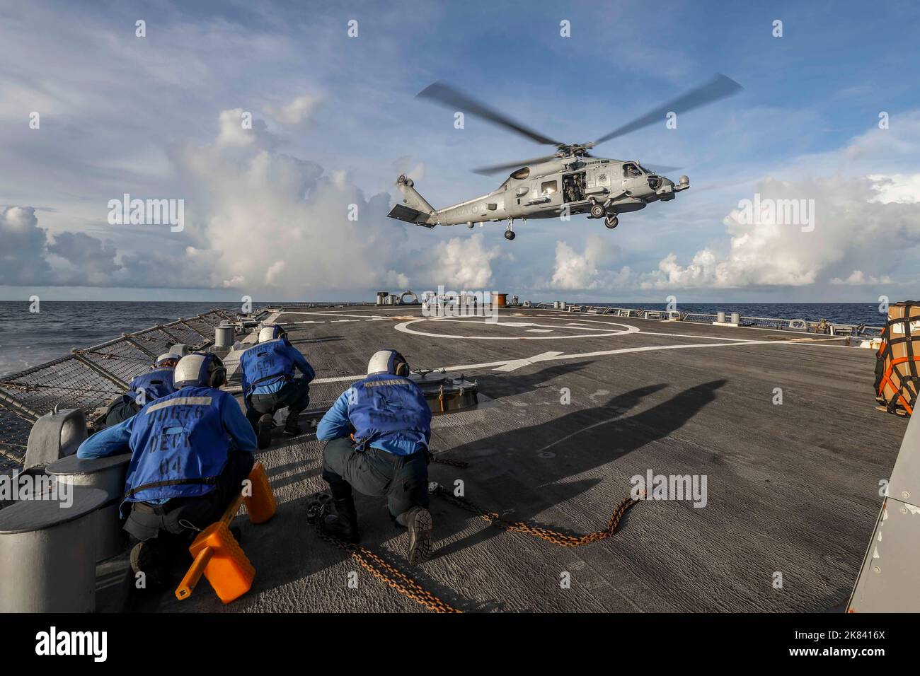 SOUTH CHINA SEA (Oct. 5, 2022) An Australian MH-60R Seahawk helicopter ...