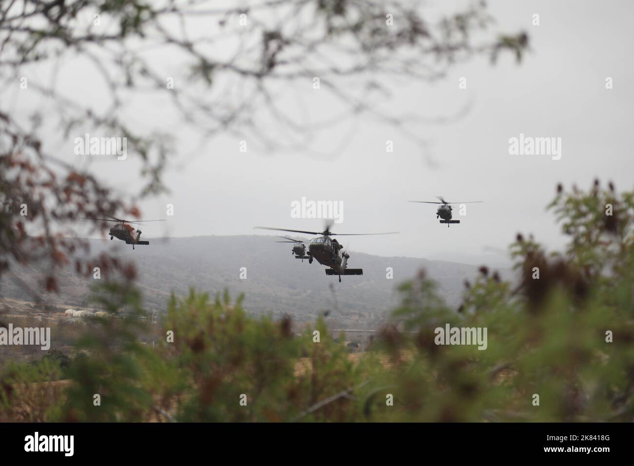 U.S Army AH-64 Apache helicopters from 5th Squadron, 73rd Cavalry ...