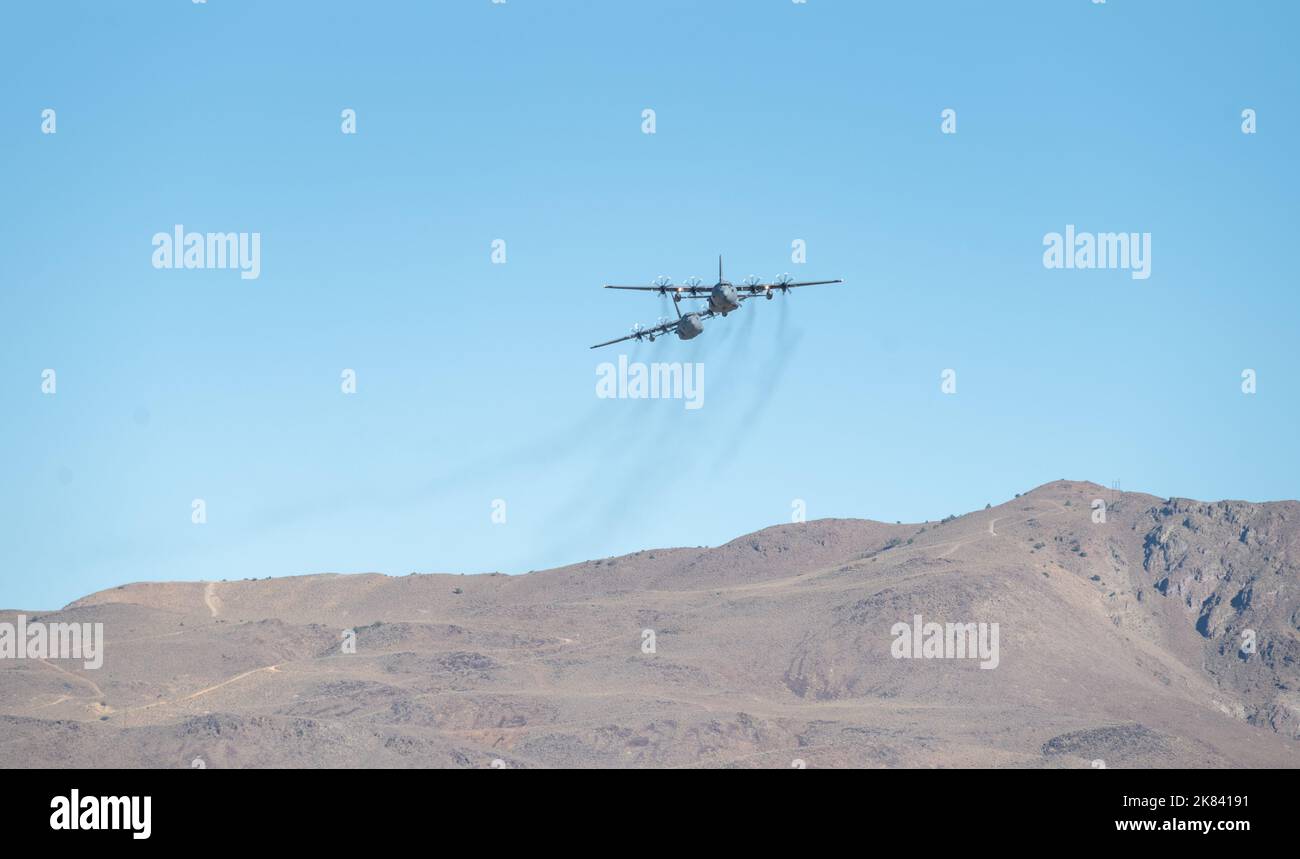 Two C-130H Hercules Aircraft fly over the 152nd Airlift Wing’s ...